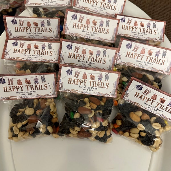 Set of 12 Cowboy Treat Bag Toppers With Bags, Vintage Cowboy Birthday ...