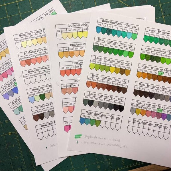 Ohuhu Oahu Markers Series Swatch Set, Alcohol Marker Swatch, Adult ...