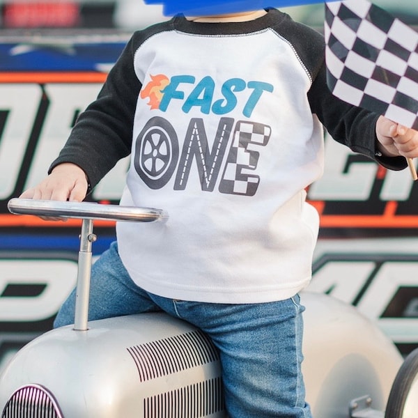 Fast One 1st Birthday Race Car Shirt, Racecar Birthday Shirt, Birthday ...