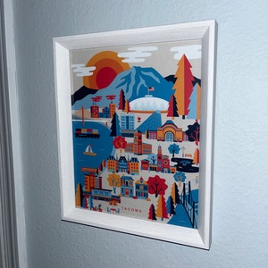 Colorful Pacific Northwest Scene 8x10 Art Print the Great PNW Mountains ...