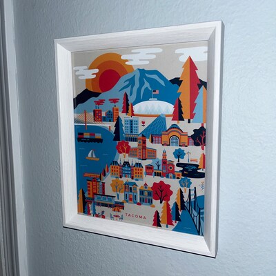 Colorful Pacific Northwest Scene 8x10 Art Print the Great PNW Mountains ...