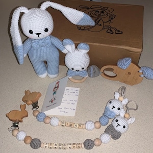 Personalized Lamb Lovey Set Babyshower Gift Set Handmade - Etsy
