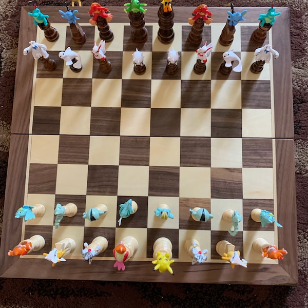 Magnetic Felt Lined Lion King Chess Set - Etsy
