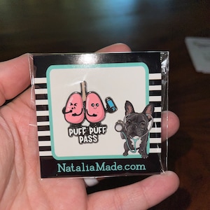 Puff Puff Pass Enamel Pin, 1.25 Cute Lungs Pin, Respiratory Therapist ...