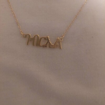 Custom Name Necklace for Men With Figaro Chain, Customize Name Plate ...