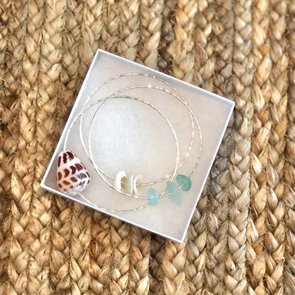 Shell Bangles, Choose Your Own Shell Bangle STERLING SILVER Hawaiian ...