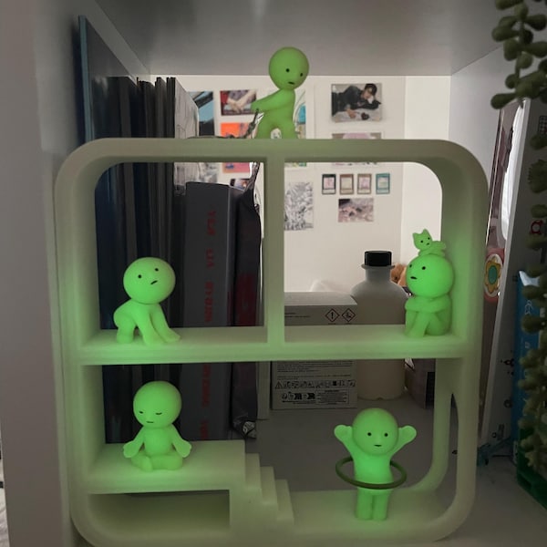 Art Toy Display Frame - 3D Printed Pink Square Home for Collectible ...