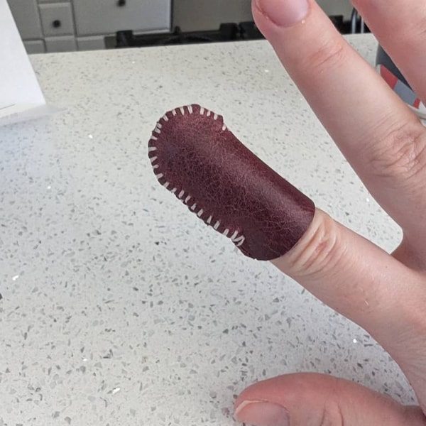 Leather Thimble- ORIGINAL Amazing Handmade Leather Sewing Thimble ...