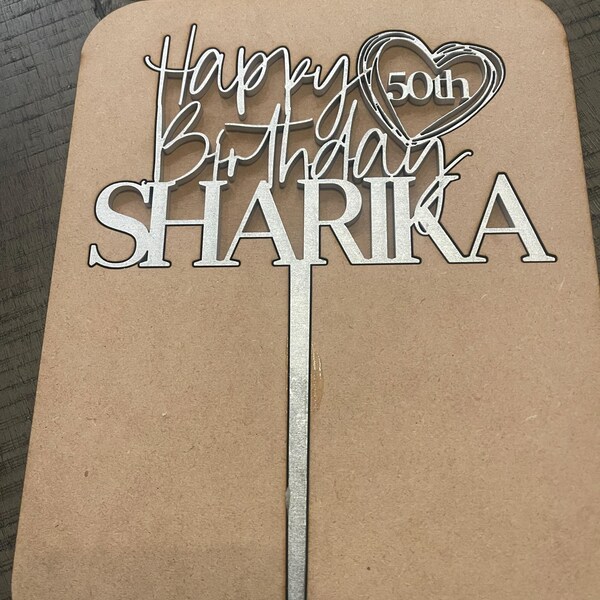 Personalized Cake Topper for Wedding, Rose Gold Unique Wedding ...