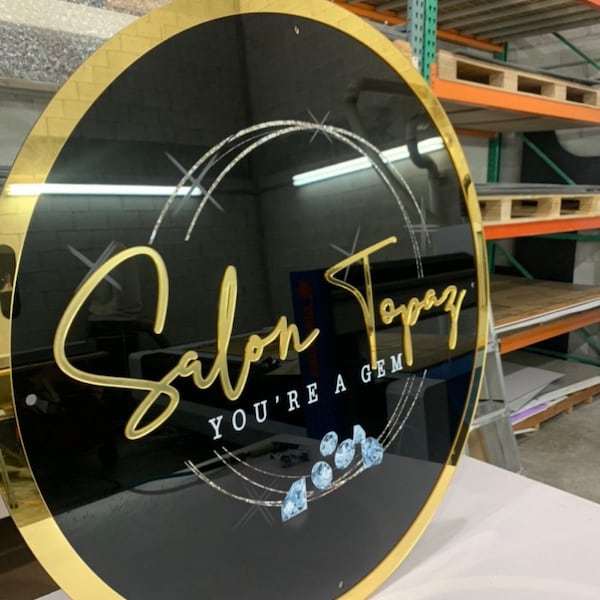 Custom Round Acrylic Sign! Turn Your Logo Into A Round Acrylic Sign ...