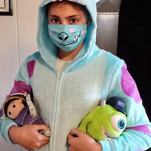 Monster's Inc. Character Inspired Face Masks boo's Door, Mike and Sully ...
