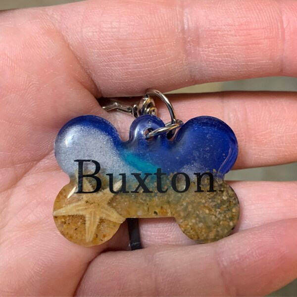 Custom, Beach, Pet , Dog, ID Tag - Etsy