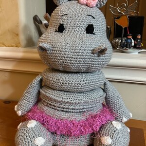 Hippo Stacking Toy Crochet Pattern Amigurumi Safari Animal - Etsy