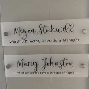 Black Acrylic Office Door Sign W/ Metal Stand Offs 11.5x7 - Etsy