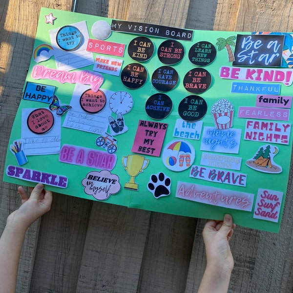 KIDS Vision Board Kit / Vision Board Printables / Vision Board for Kids ...