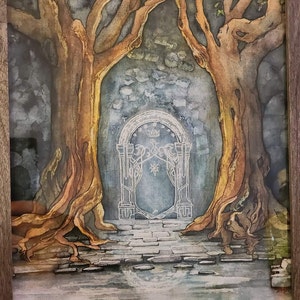 Dwarven Mines Painting, Watercolor Painting, Mines of Dwarf Lord ...