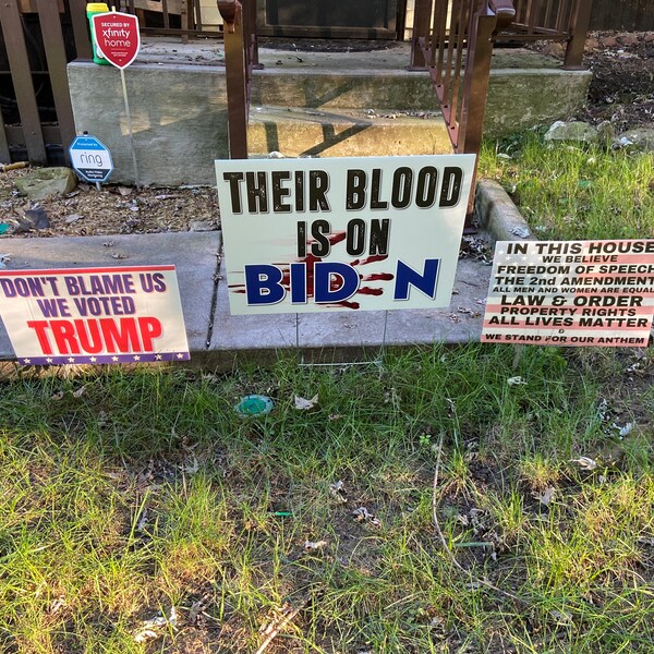 Biden for Prison YARD SIGN 18in X 24in Double Sided & Frame Sleepy Joe ...