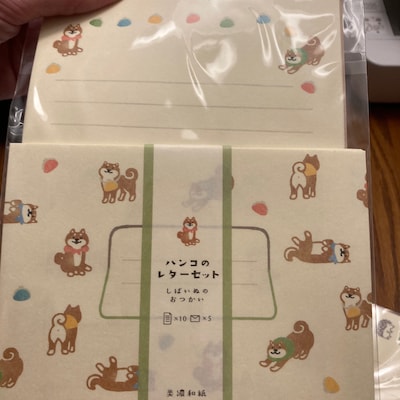 Traveling Shiba-dog Writing Letter Set / Mino Washi / Japanese ...