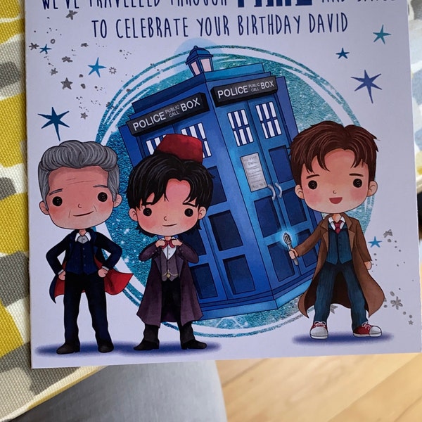 Personalised DOCTOR WHO Birthday Card - Etsy UK