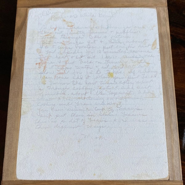 Recipe Card Sign, Custom Recipe Card, Handwritten Recipe, Handwritten ...