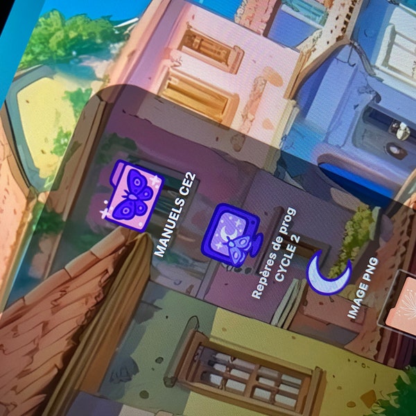 Moth Magic Computer Desktop Theme Background Wallpaper Organizer Set - Etsy