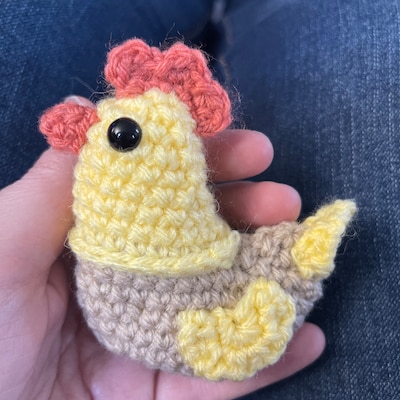Crochet Chicken Pattern Crochet Mini Chicken Pattern Small Crochet ...