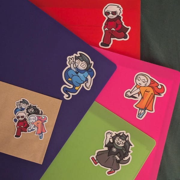 Water-resistant Vinyl Homestuck Character Stickers - Etsy