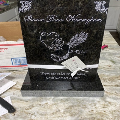 Small Personalized Memorial Stone / Grave Marker / Urn Marker Solid ...