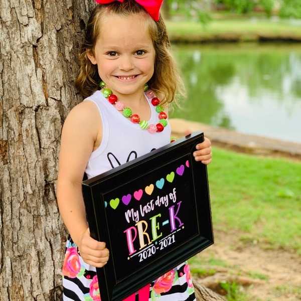 Last Day of Pre-k, Printable Last Day, School Sign, Prek Graduation ...
