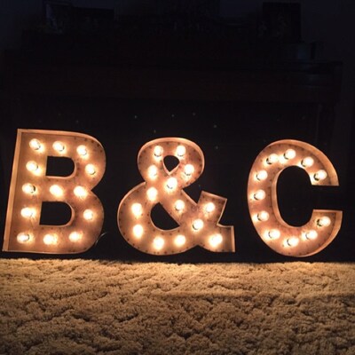 Marquee Letter Set 18, Marquee Letters and Ampersand & - Etsy