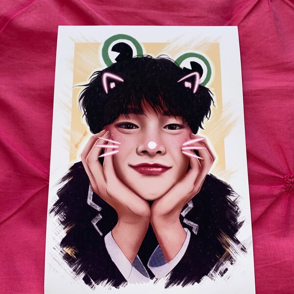 I.N. - Jeongin - A5/A4 Print - Stray Kids Fanart - Painting - Etsy