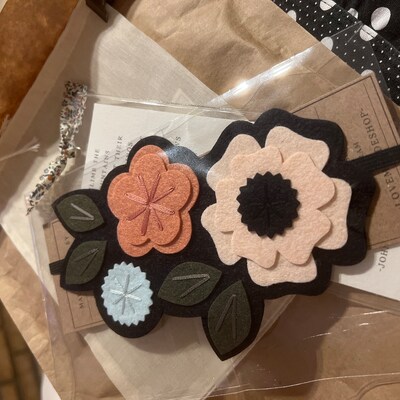 Pink Flower Bookmark With Elastic Band Bookish Gift for Booklovers ...