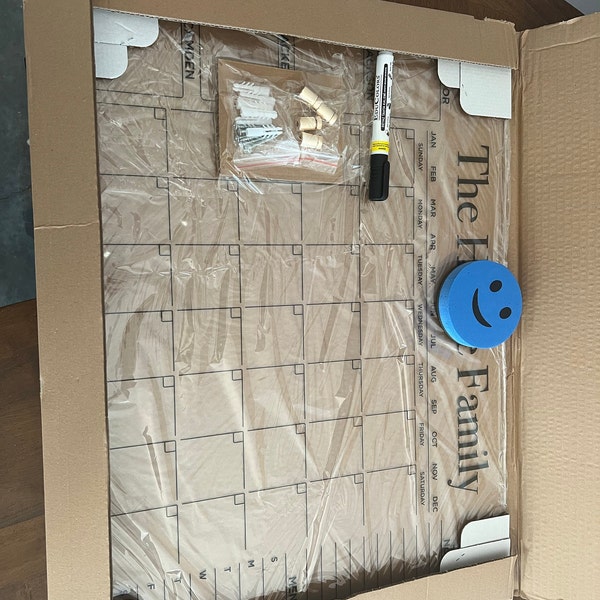 Acrylic Family Planner | Personalized Monthly Calendar | Dry Erase ...