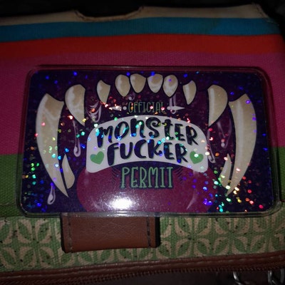 Monster Lover/ Fker Permit Laminated Holographic - Etsy