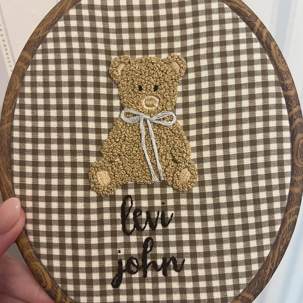 Baby Name Embroidery Hoop / Hand Embroidery / Custom Baby Gift / Birth ...