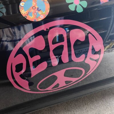 Peace Sign Vinyl Decal Car Window, Mirror, Bumper, Laptop, Yeti ...