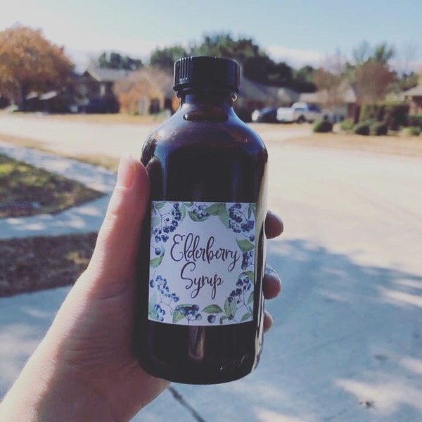 Elderberry Syrup Printable Labels & Recipe Cards - Essential Oil Roller ...