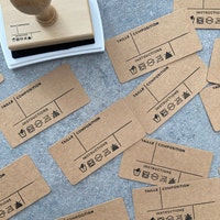 Custom Hang Tag Stamp for Garment With Size and Composition, Custom ...