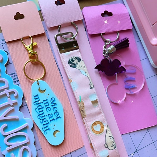 Keychain Display Card SVG, Key Fob Display Card, Keyring Card DXF, Bow ...