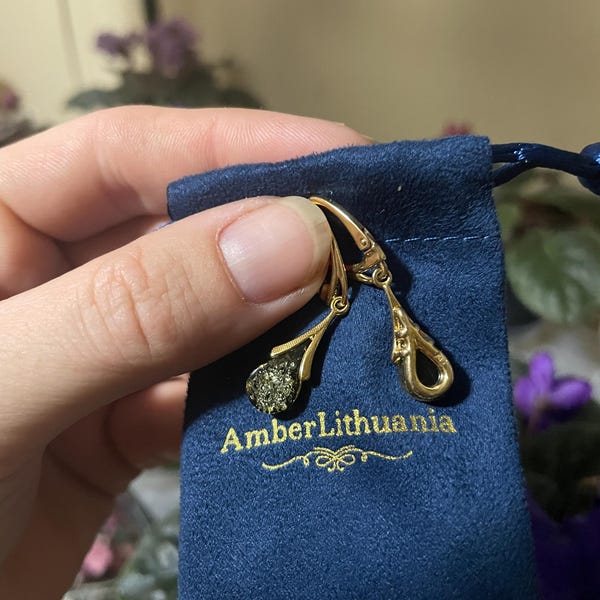 Ruby Red Amber Earrings, Gold Plated Sterling Silver 925 Earrings, Rot ...