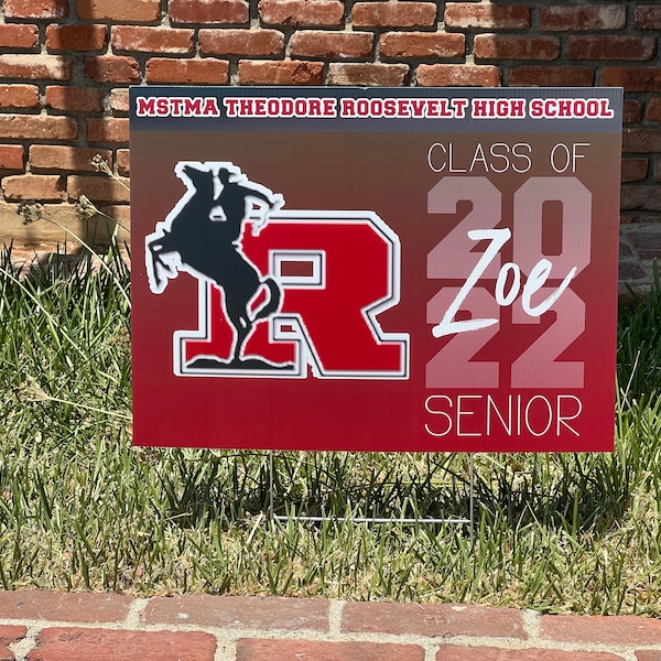 Customizable High School Senior Yard Sign | Class of 2026 Graduation ...