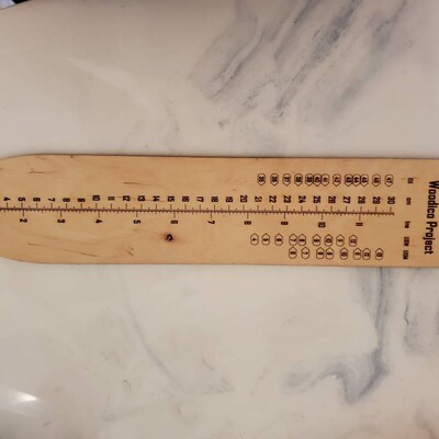 Sock Knitting Ruler Allows to Measure the Foot Length of a Knitted Sock ...