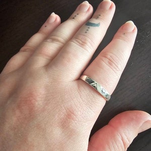 Ladder Band Ring, Sterling Silver, Modern Open Lace, Openwork ...