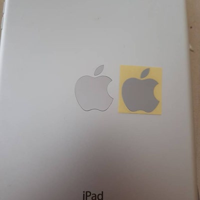 Apple Label / Aufkleber / Sticker / Badge / Logo Metal/chrome 24mm X ...