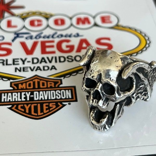 HELLRIDER (handsculpted Skull Ring • Bikers Ring) - Etsy