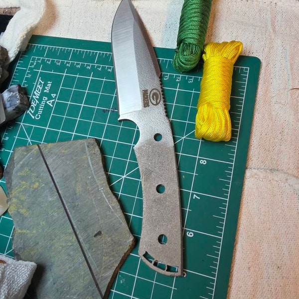 Japanese Hidden Tang Wakizashi Blade, Long Tanto Knife Blank, N690 ...