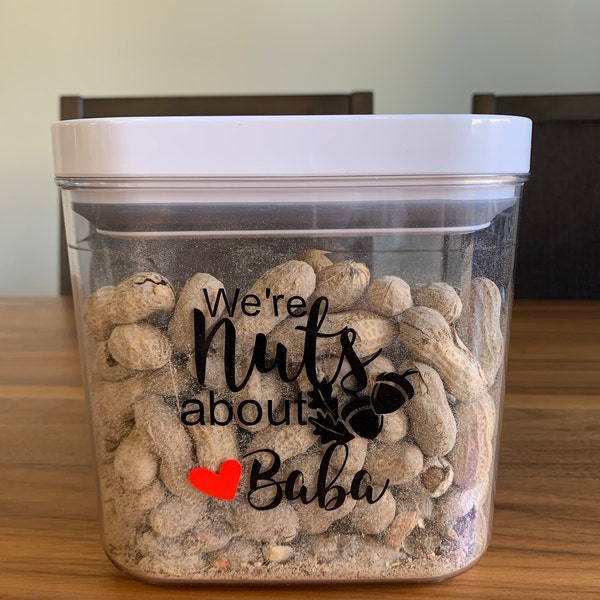 DECAL ONLY ** Nuts About Dad - Nuts Jar - Dad Nuts Jar - Etsy
