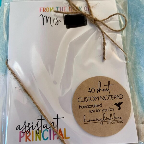 School Principal Notepad, Personalized School Principal Notepad, Gift ...