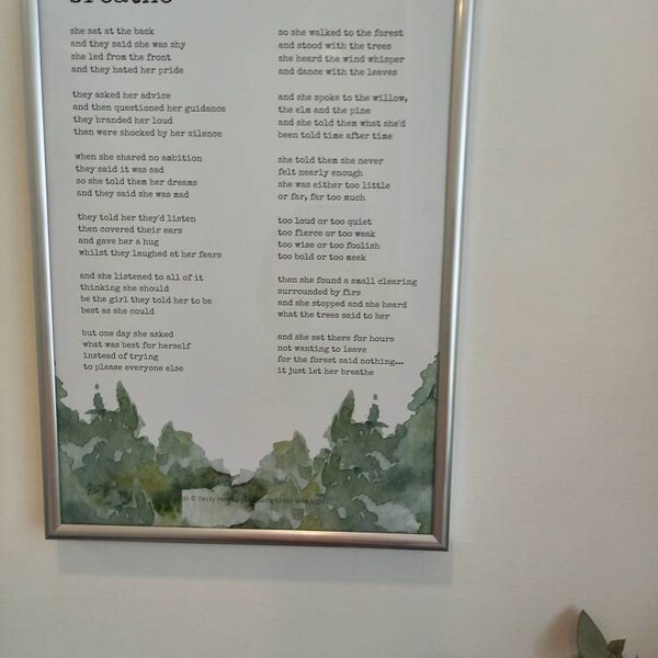 Like a Girl Original Poetry Print A4 digital Download by Becky Hemsley ...