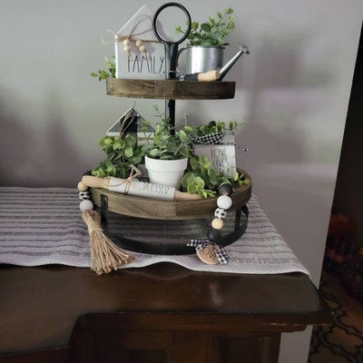 Tier Tray Decor Bundle Tiered Tray Decor Farmhouse Tiered Tray Mini ...